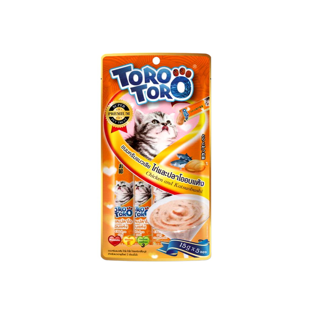 Toro Toro Creamy Treat Chicken with Katsuobushi 75g (15gX5)