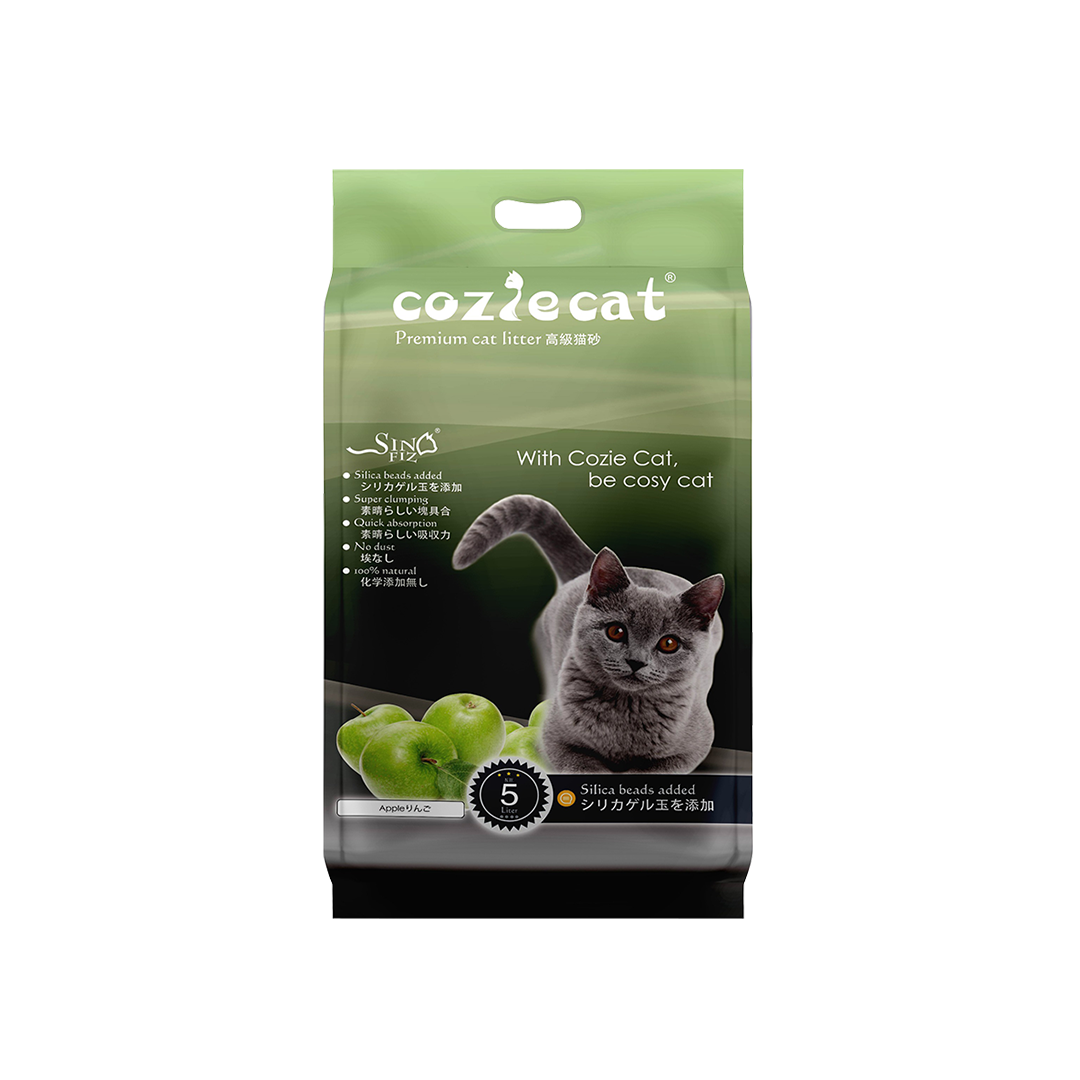 Coziecat Premium Clumping Cat Litter Apple 5L