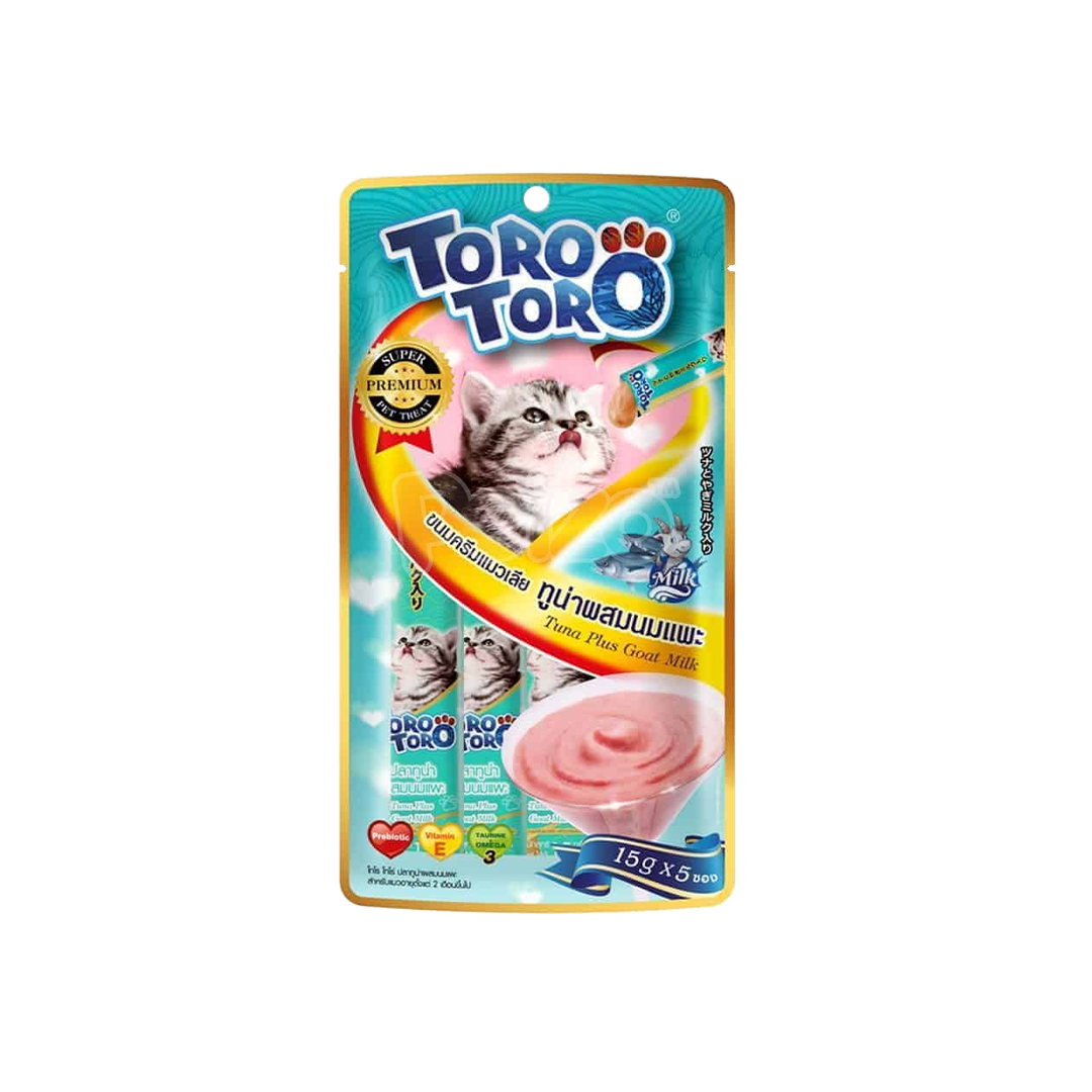 Toro Toro Creamy Treat Tuna Plus Goat Milk 75g (15gX5)