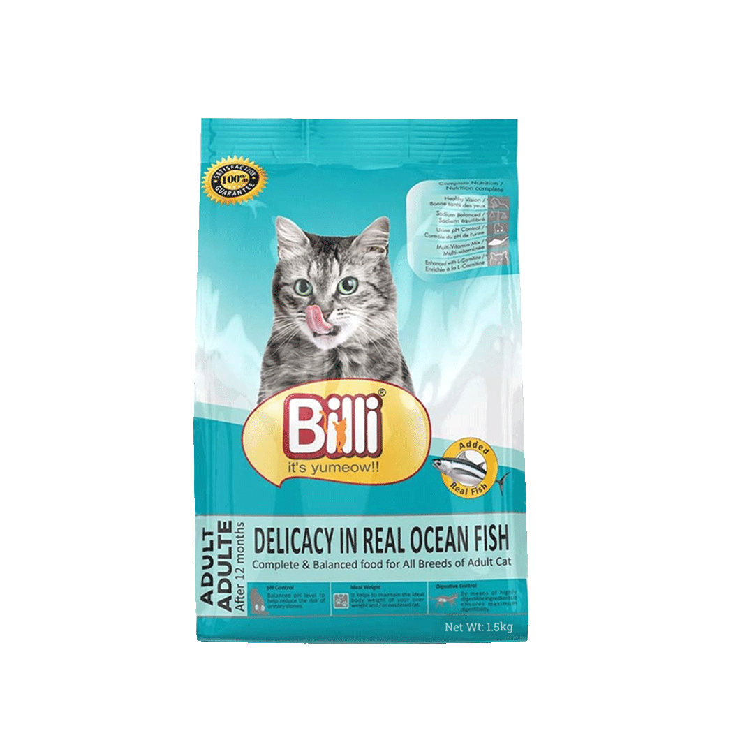Billi Adult Dry Cat Food Real Ocean Fish 1.5kg