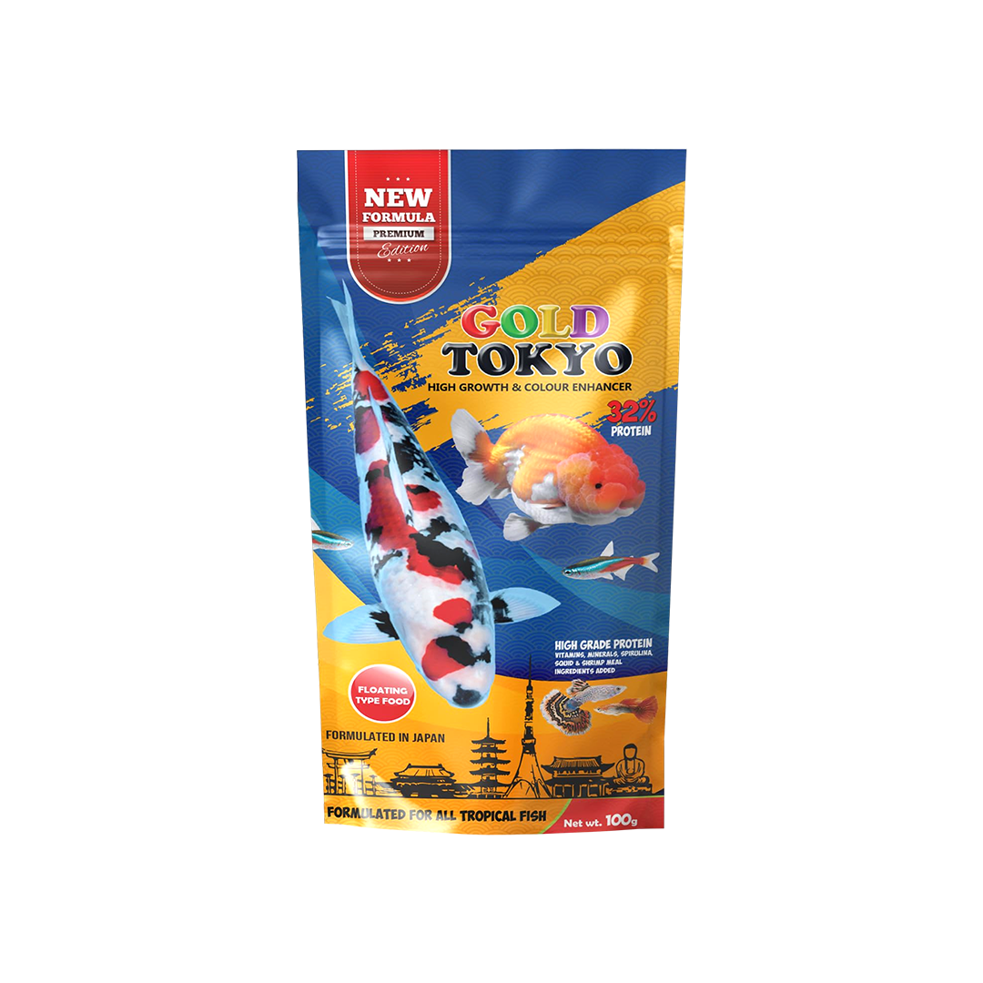 Gold Tokyo Fish Food Pouch 100gm