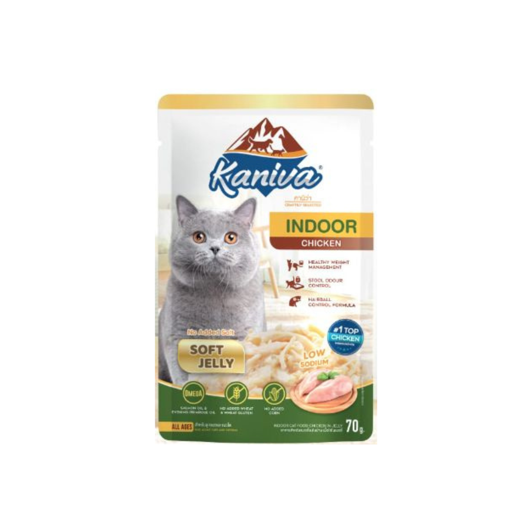 Kaniva Indoor Chicken Pouch 70g-Soft Jelly for All Ages