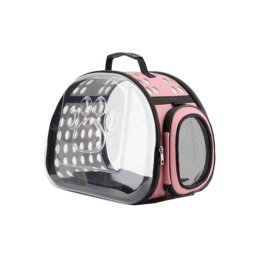 Premium Transparent Carrier Cage Travel Bag for Cats and Dogs