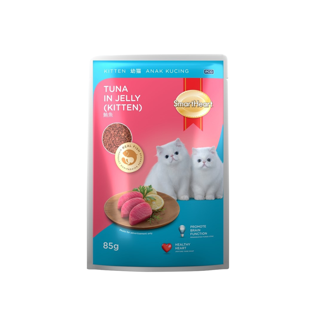 SmartHeart Cat Pouch Kitten Tuna in Jelly 85g