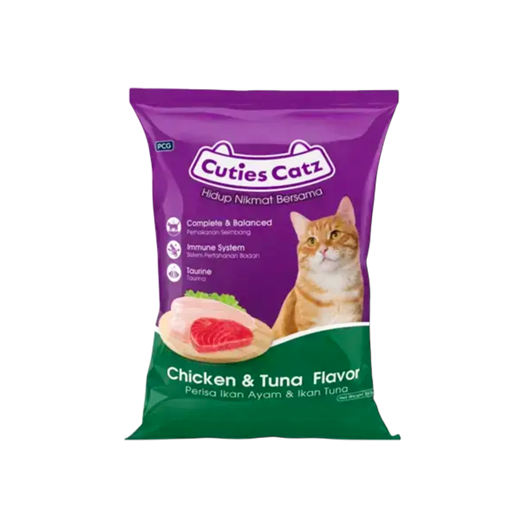 Cuties Catz Adult Cat Food Chicken Tuna 350g