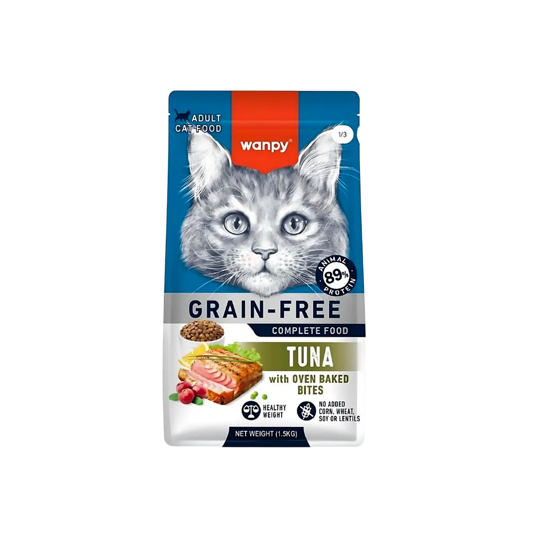 Wanpy Grain Free Super Premium Dry Cat Food Adult Tuna 1.5KG