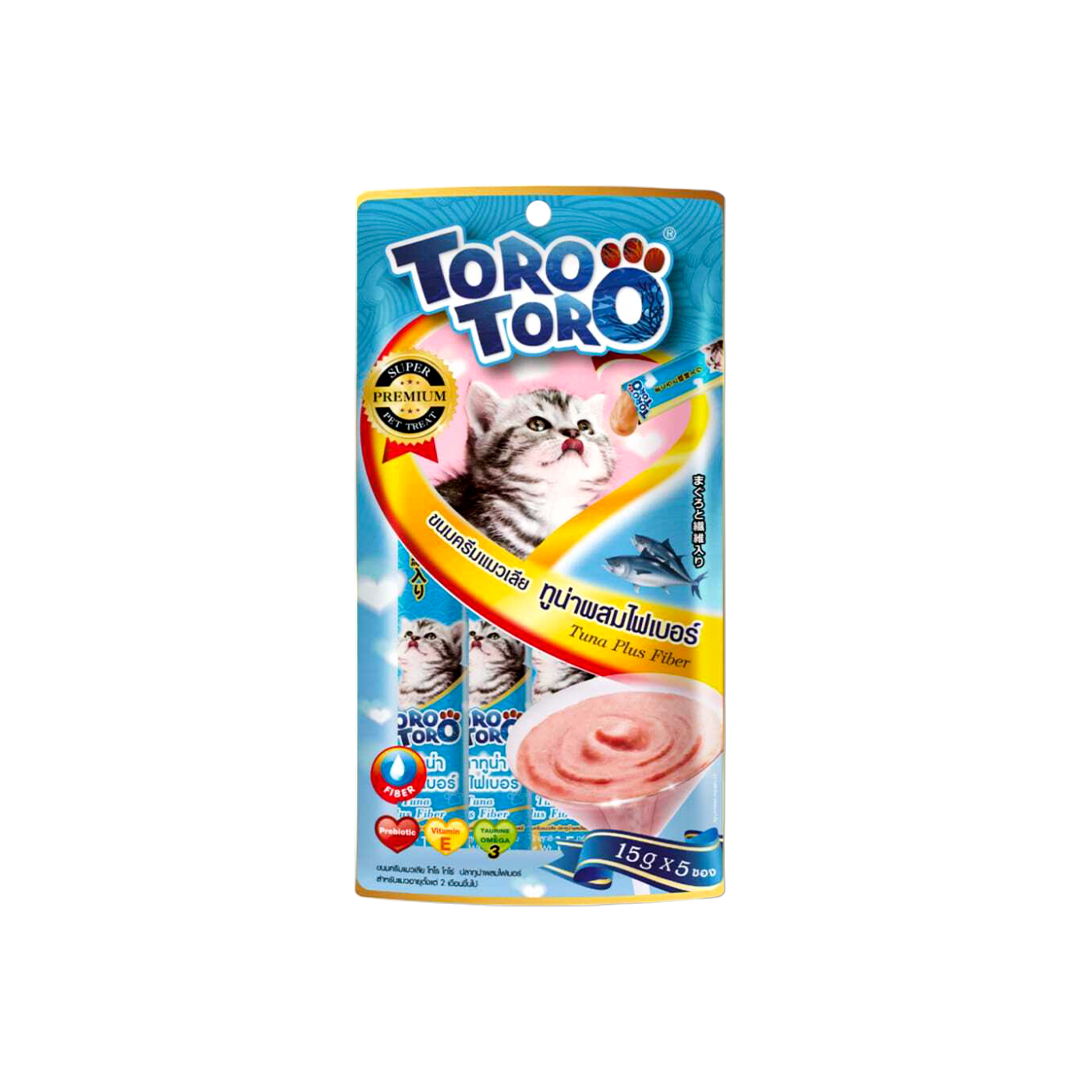 Toro Toro Creamy Treat Tuna Plus Fiber 75g (15gX5)