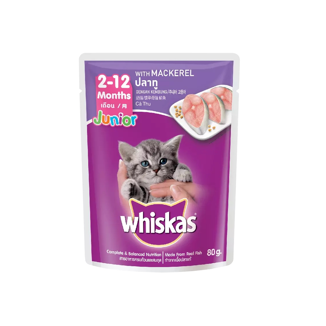 Whiskas Pouch Junior Mackerel 80g