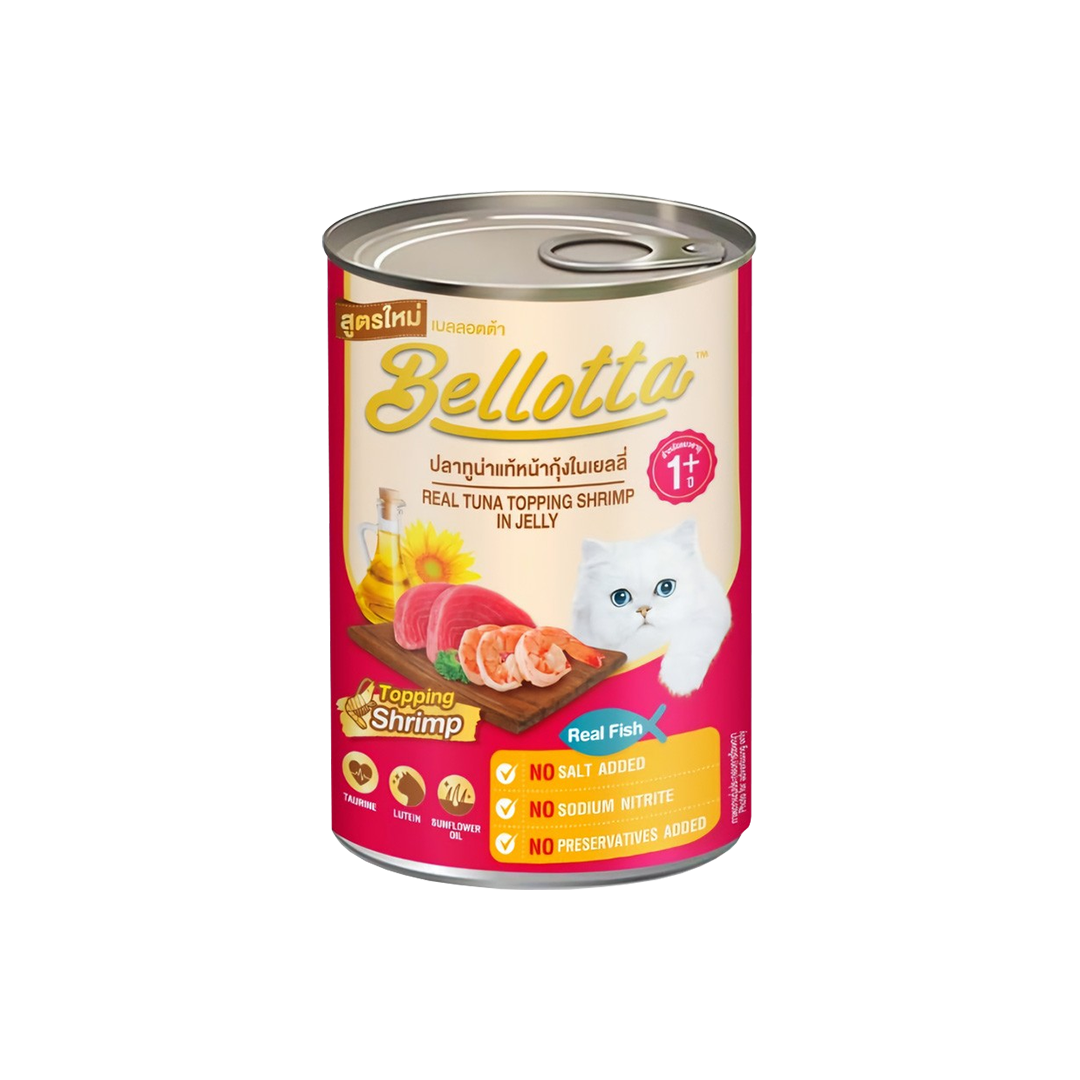 Bellotta Can Real Tuna Topping Shrimp in Jelly 400gm