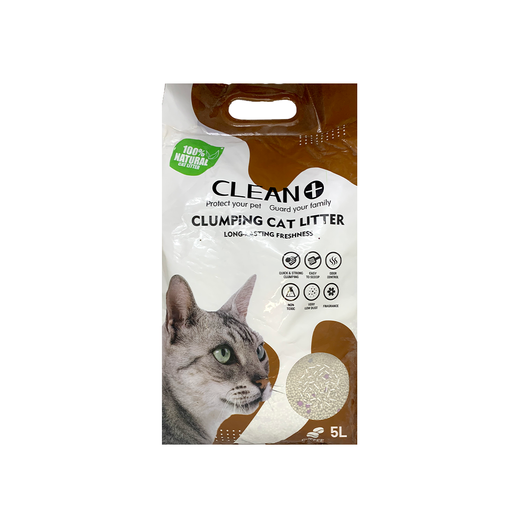 Clean Plus Clumping Cat Litter Coffee 5L