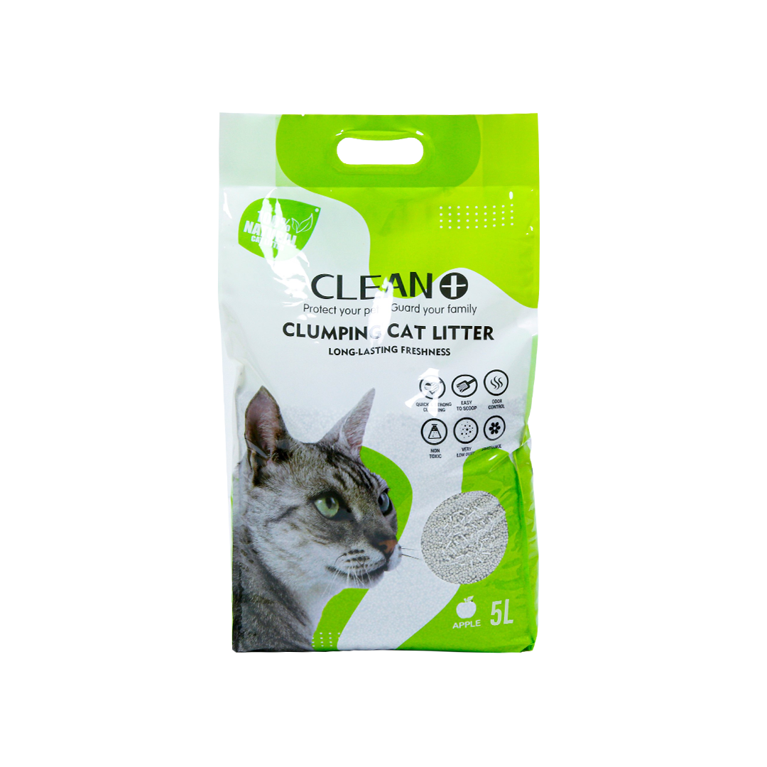 Clean Plus Clumping Cat Litter Apple 5L