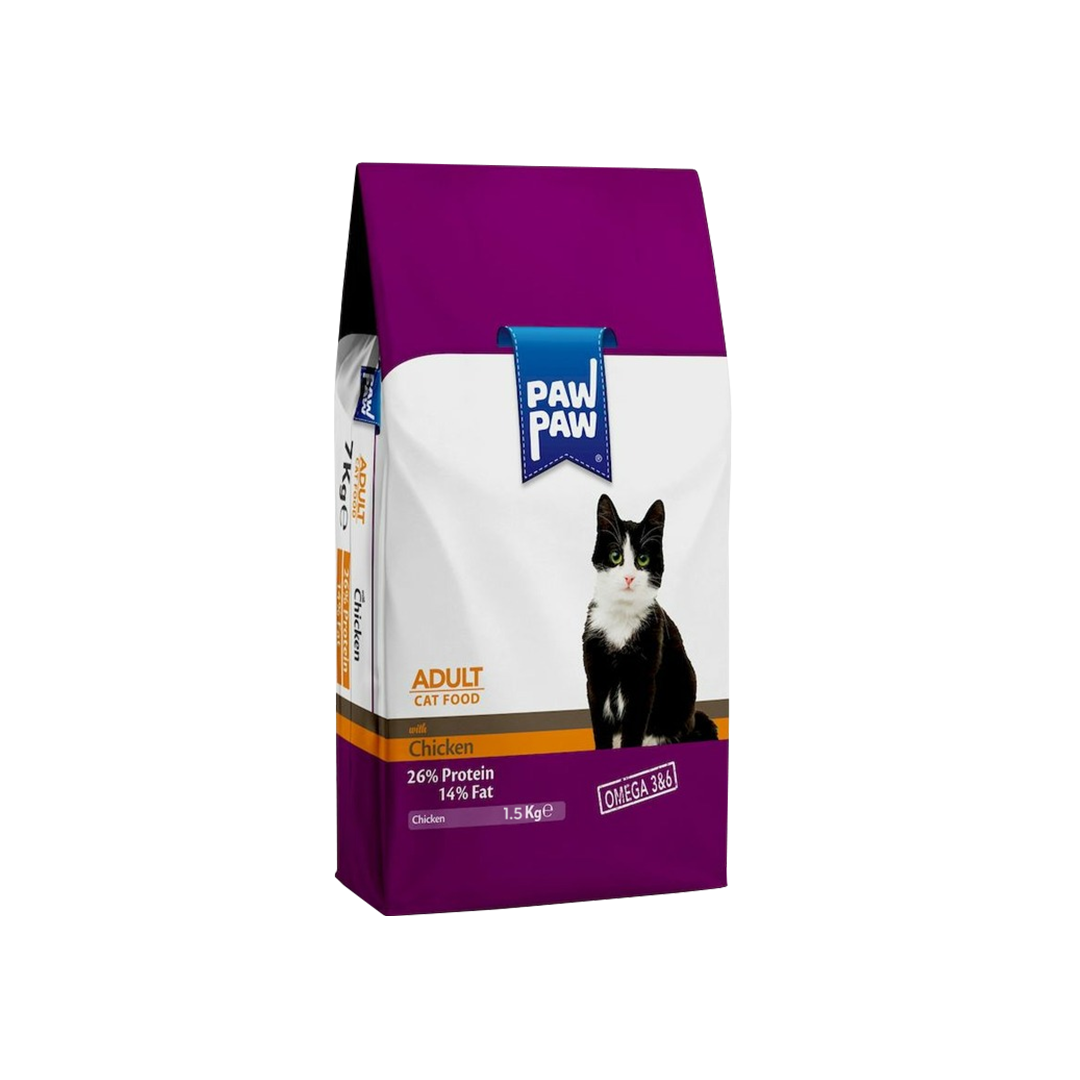 Paw Paw Adult Dry Cat Food Chicken 1.5kg