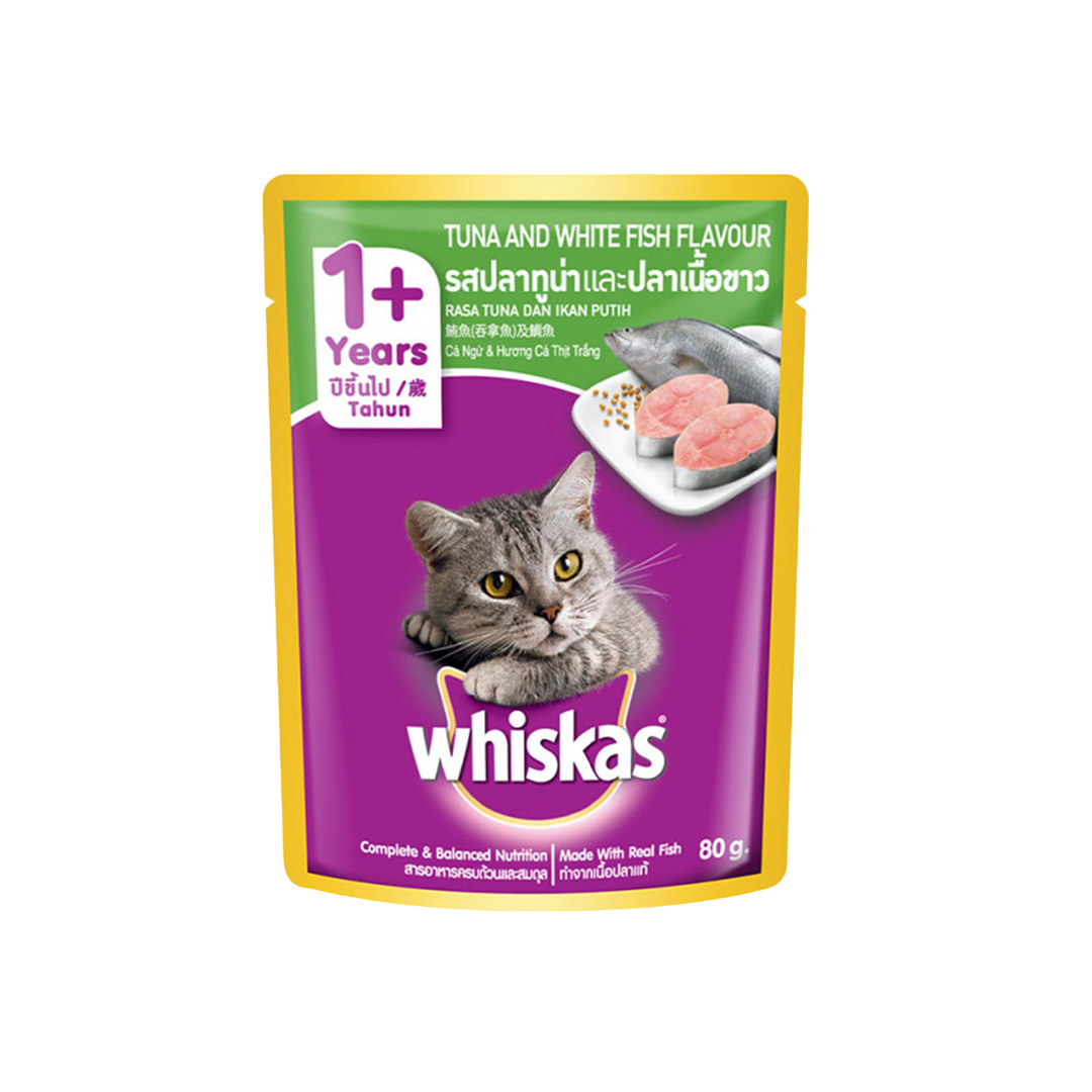 Whiskas Pouch Tuna & White Fish 80g