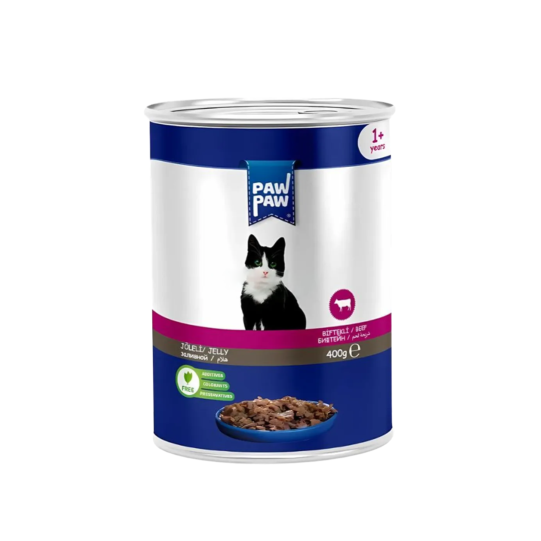 Paw Paw Adult Cat Canned Food Beef 400gm