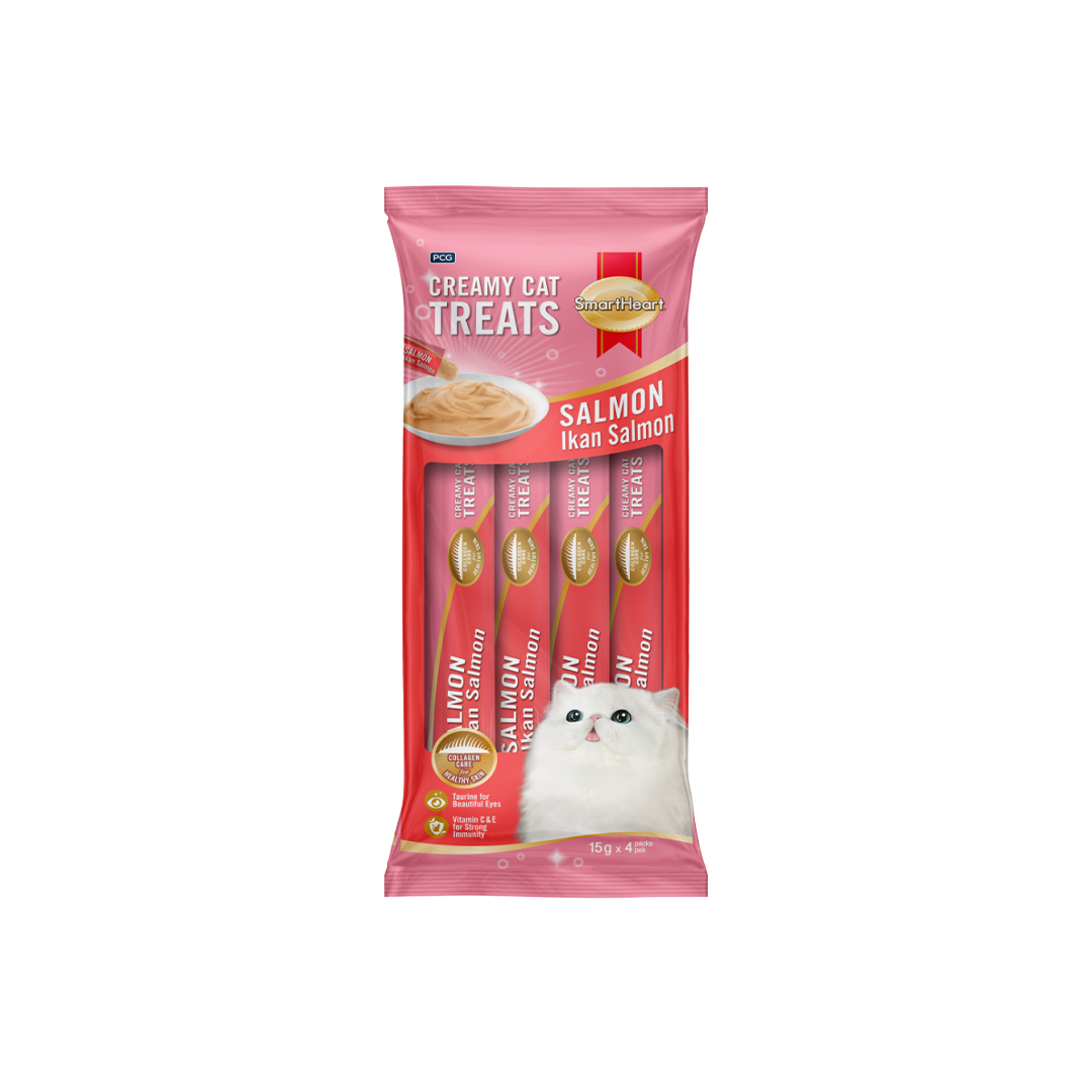 SmartHeart Cat Creamy Treat Salmon 60gm (15gm x 4)